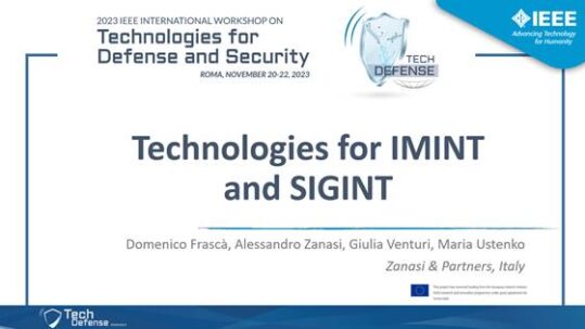Technologies for IMINT and SIGINT - NOTIONES